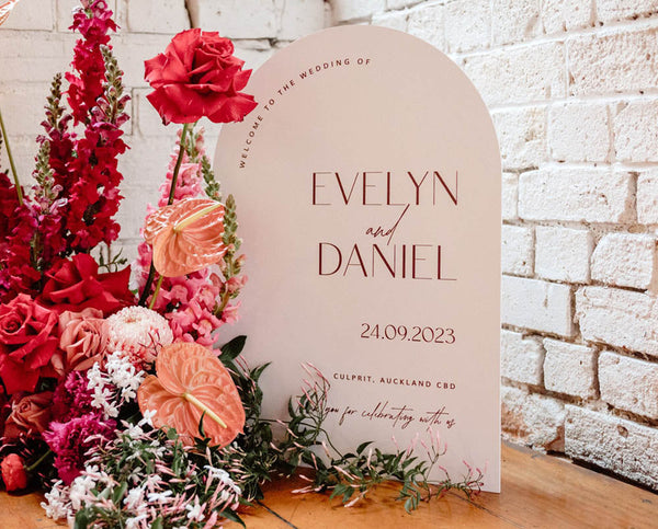 Arch Wedding Welcome Sign Template – TimberWink Studio AU