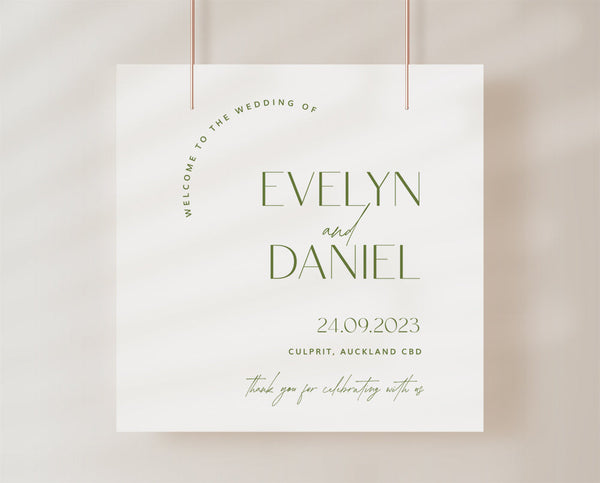 Arch Wedding Welcome Sign Template – TimberWink Studio AU