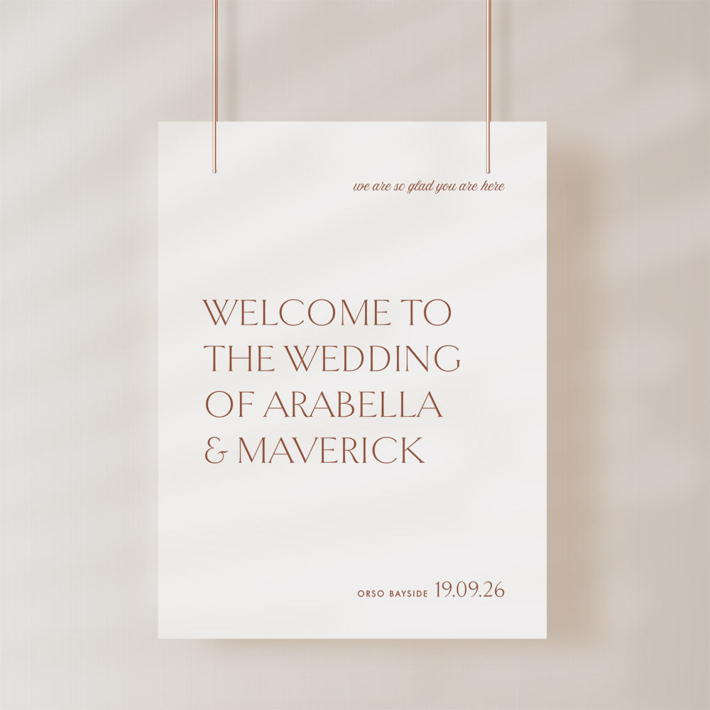 Classic Wedding Welcome Sign Template, AU | TWS