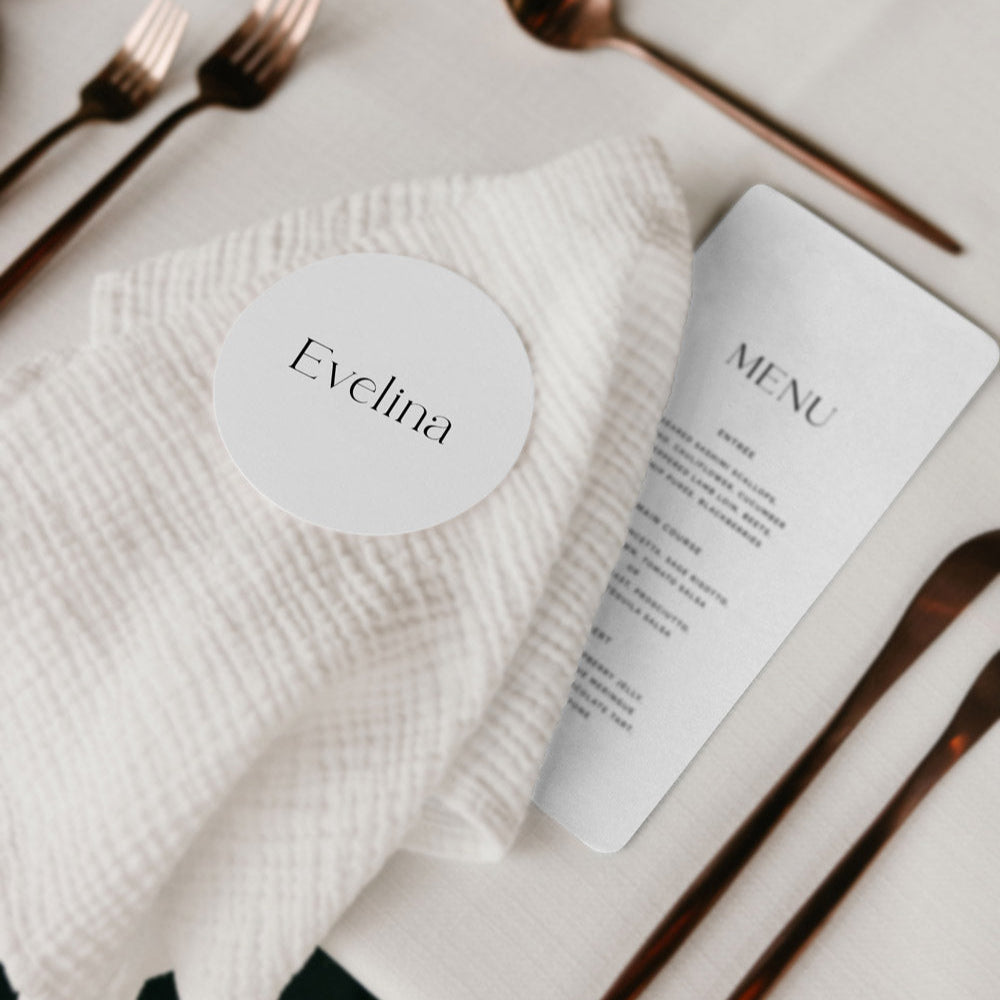 Menu and Place Cards - Cleo | Semi-Custom, AU | TWS