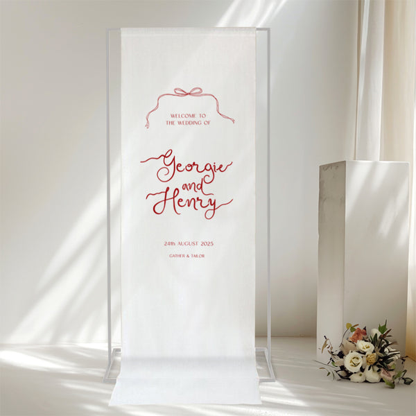 Linen Wedding Welcome Sign - Georgie – TimberWink Studio US
