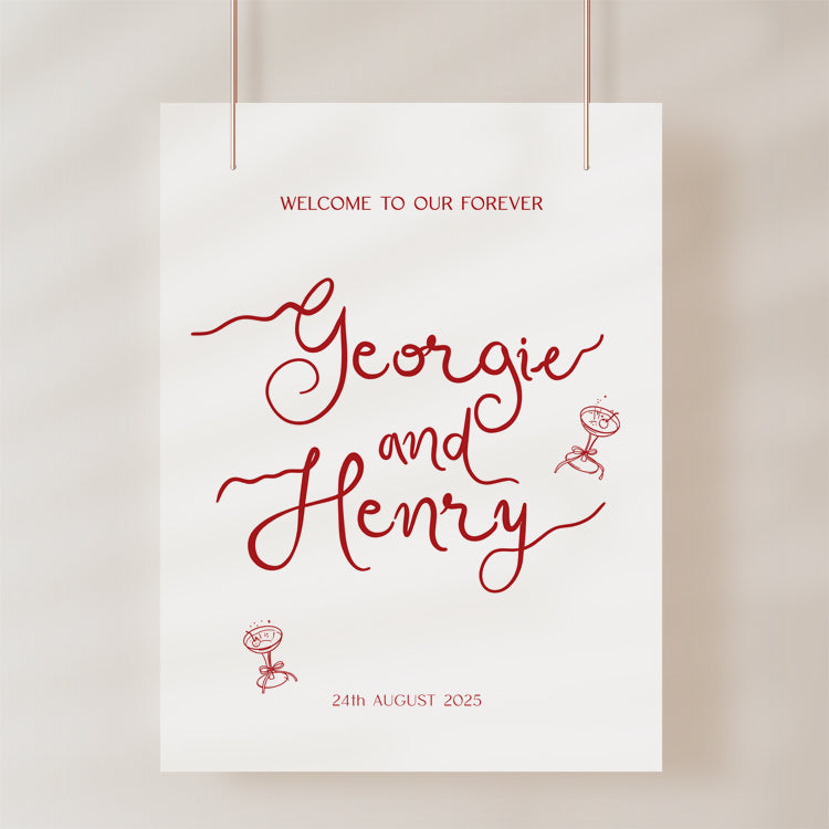 Wedding Welcome Sign - Georgie | Semi-Custom, AU | TWS