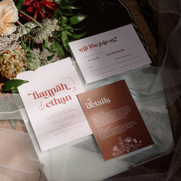 Wedding Invitation Set of 3 - Hannah – TimberWink Studio US