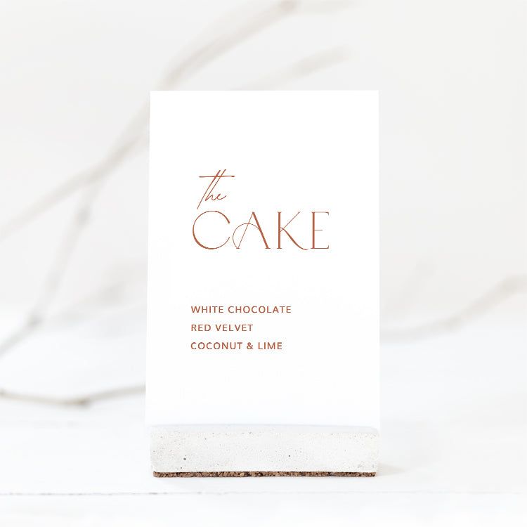 Modern Wedding Cake Sign - Table Signs, AU | TWS