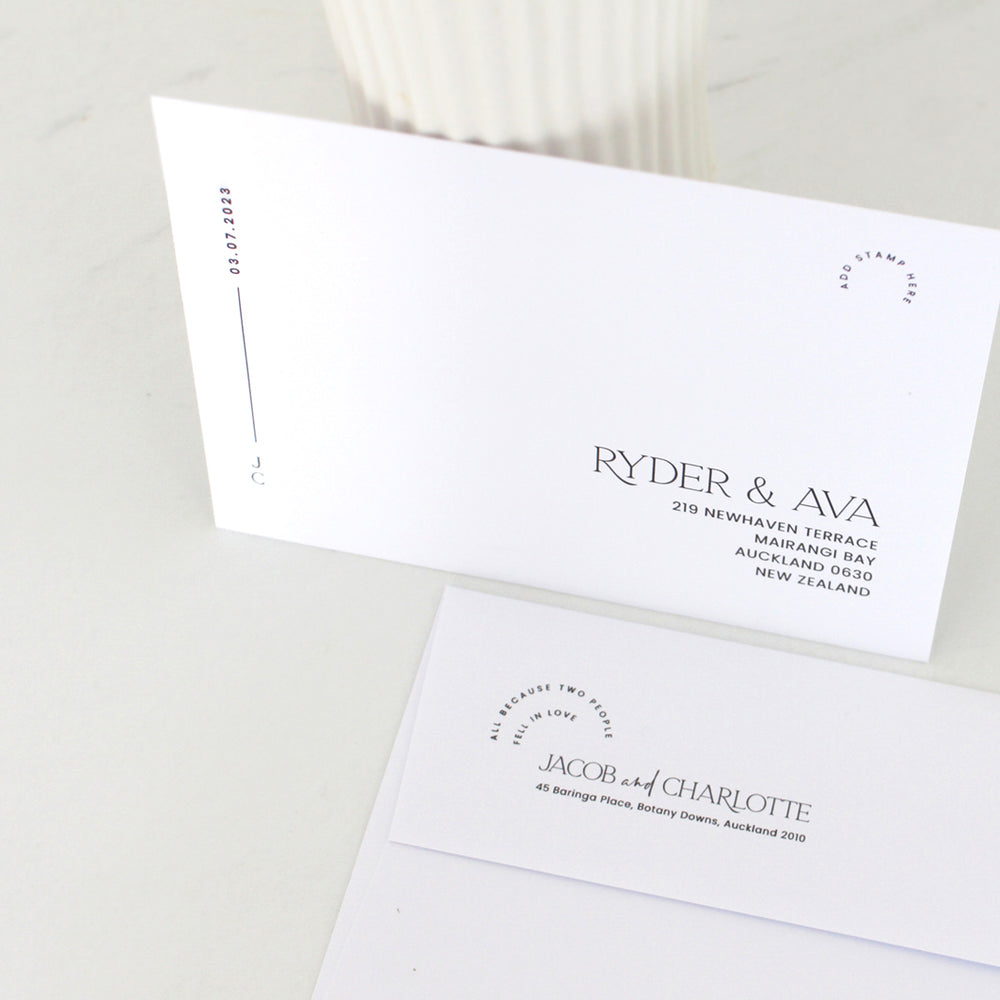 Modern Wedding Envelope Address Template, US | TWS