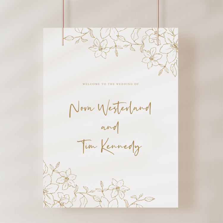 Wedding Welcome Sign - Nora | Semi-Custom, AU | TWS