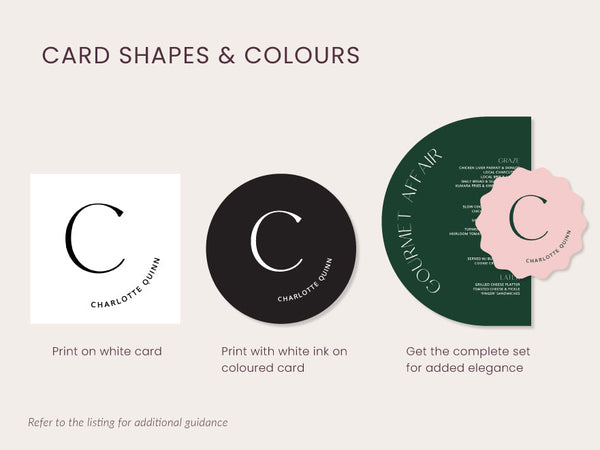 Modern Wedding Round Place Cards Template – TimberWink Studio AU