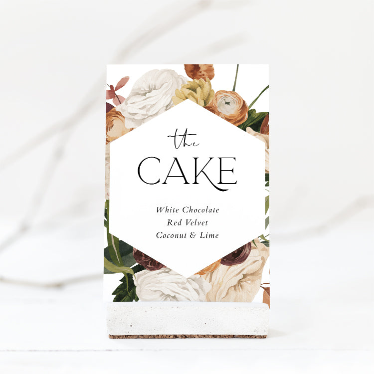Rustic Wedding Cake Sign - Table Signs, AU | TWS