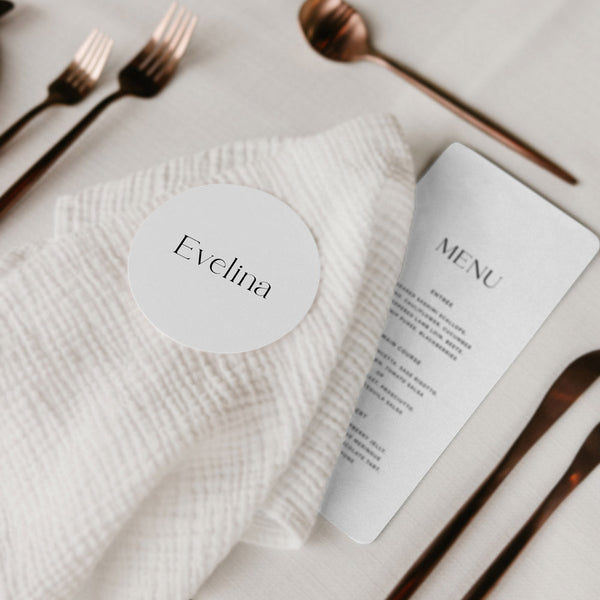 Simple Elegant Wedding Menu Card Template, AU | TWS