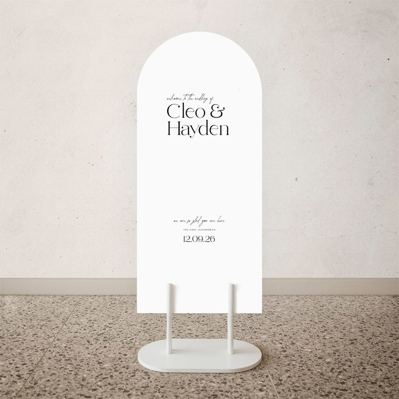 Simple Elegant Linen Welcome Sign Template, AU | TWS