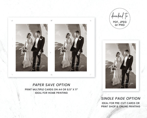 Thank You Card With A Photo Template – TimberWink Studio AU