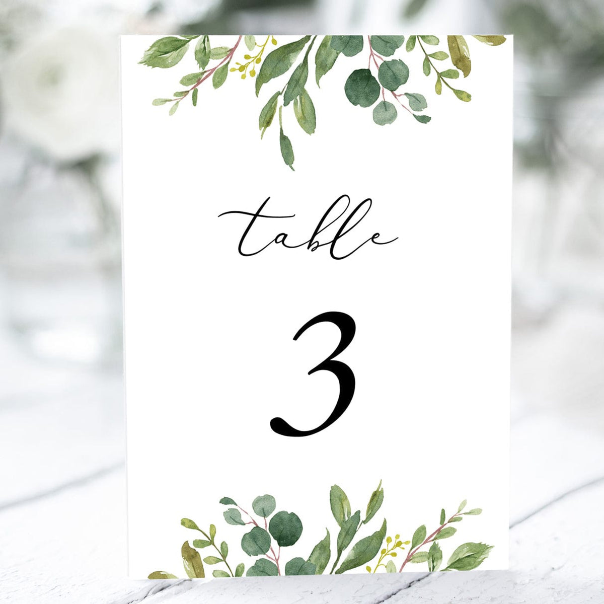 table numbers template free