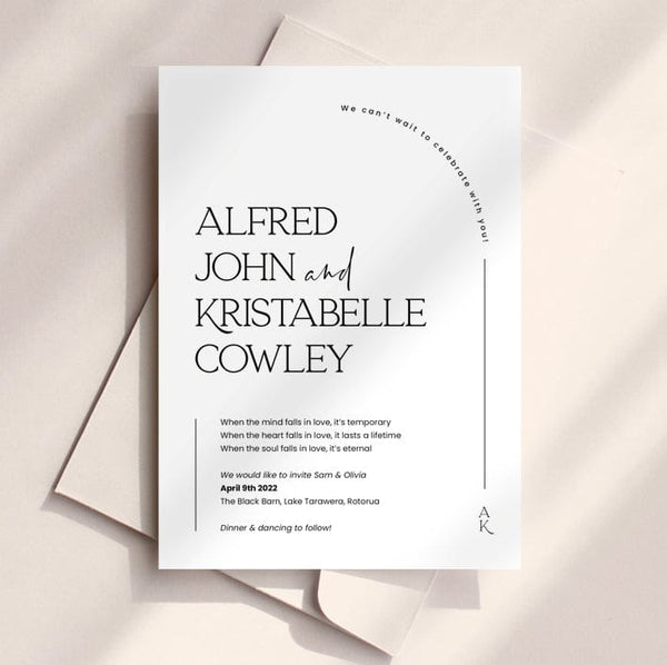 Modern Wedding Invitation - Kristabelle, US | TWS