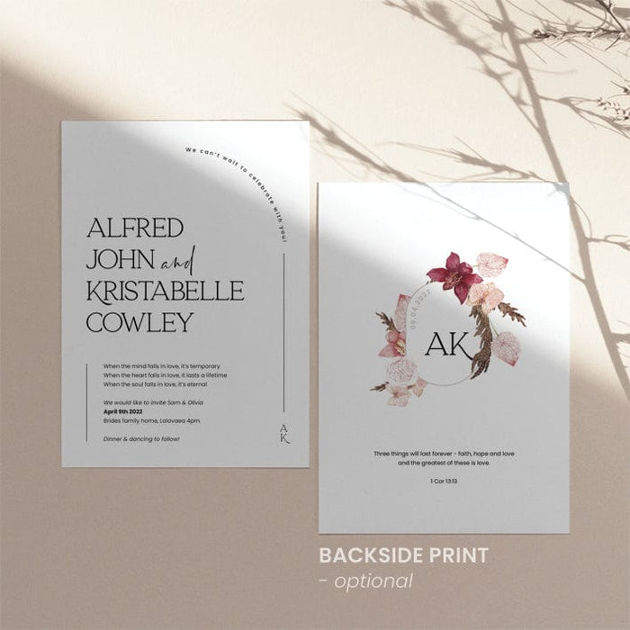 Wedding Invitation Set of 3 - Kristabelle