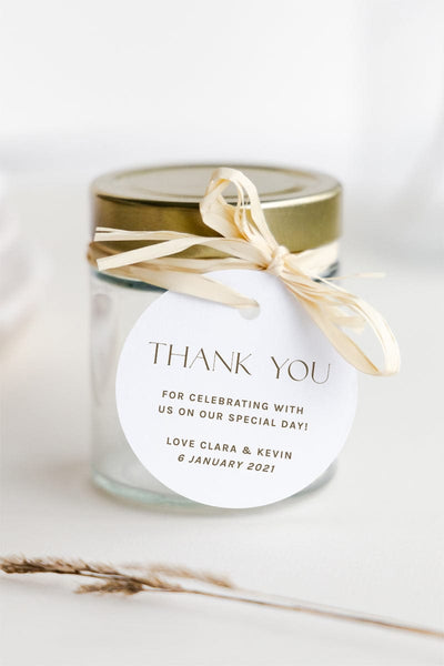 Minimalist Wedding Favour Tag & Sticker Template – TimberWink Studio AU