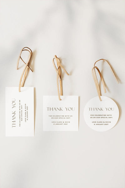 Minimalist Wedding Favour Tag & Sticker Template – TimberWink Studio AU