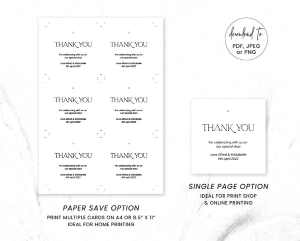 Modern Wedding Favour Tag & Sticker Template – TimberWink Studio AU