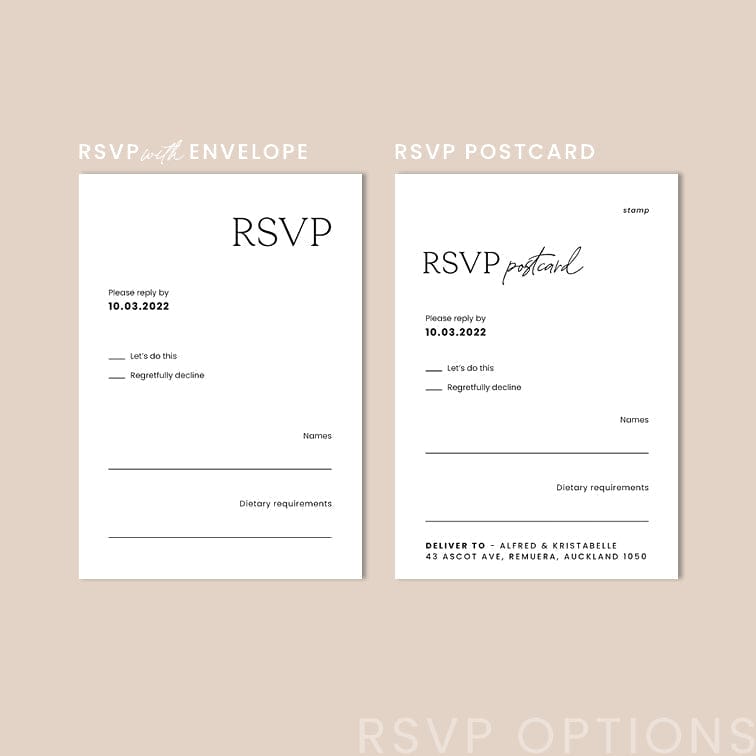 Modern Wedding Invitations & Signage Package – TimberWink Studio AU