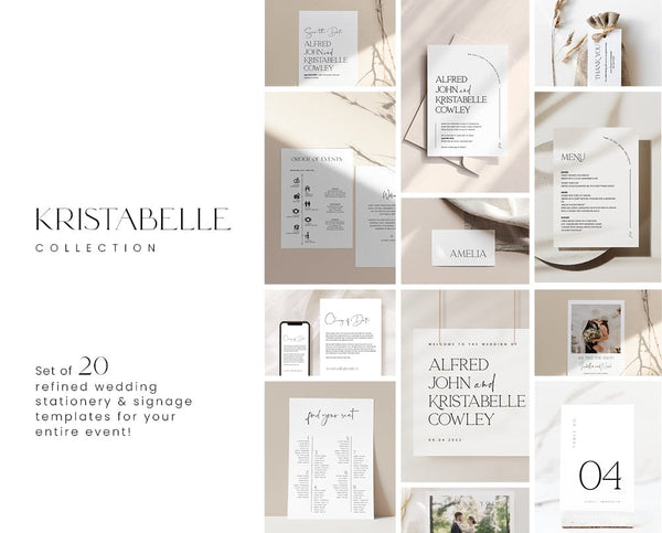 Modern Wedding Invitations & Signage Package – TimberWink Studio AU