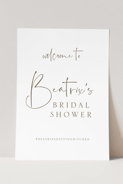 Simple Bridal Shower Welcome Sign Template – TimberWink Studio US